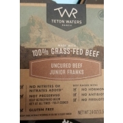 Teton Waters Ranch Uncured Beef Junior Franks: Calories, Nutrition ...