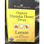 Wedderspoon Manuka Honey Drops, Lemon: Calories, Nutrition Analysis ...