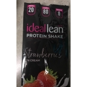 Ideal Lean Protein Shake, Strawberry'N Cream: Calories, Nutrition ...