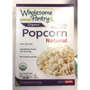 Wholesome Pantry Organic Popcorn Natural: Calories, Nutrition Analysis ...