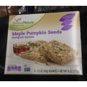 Simply Nature Maple Pumpkin Seeds Multigrain Squares: Calories ...
