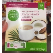 Simple Truth Coconutmilk Creamer, Original: Calories, Nutrition ...