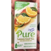 Crystal Light Pure, Sweetened Drink Mix, Lemon Iced Tea: Calories ...