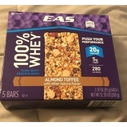 Eas 100% Whey Protein Bars, Almond Toffee With Other Natural Flavor ...