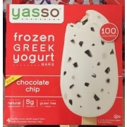 Yasso Frozen Greek Yogurt Bars, Chocolate Chip: Calories, Nutrition ...