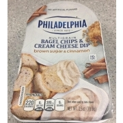 Philadelphia Multigrain Bagel Chips And Cream Cheese Dip, Brown Sugar ...