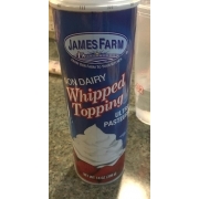 James Farm Whipped Topping: Calories, Nutrition Analysis & More | Fooducate