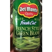 Del Monte Quality Fresh Cut, French Style green Beans: Calories ...