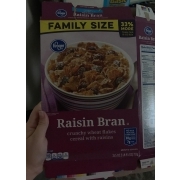 Kroger Raisin Bran, Crubchy Wheat Flakes Cereal With Raisins: Calories ...