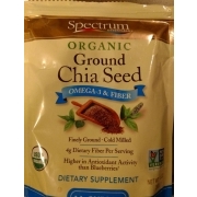 Spectrum Essentials Chia Seed, Ground, Organic: Calories, Nutrition ...