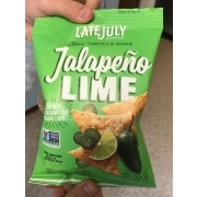 Late July Snacks Clasico Tortilla Chips - Jalapeno Lime: Calories ...