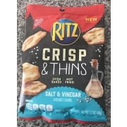 Nabisco Ritz Crisp And Thins, Salt And Vinegar Flavored Potato And ...