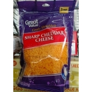 Great Value Cheese, Sharp Cheddar, Finely Shredded: Calories, Nutrition ...