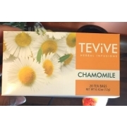 Tevive Herbal Infusions Chamomile Tea: Calories, Nutrition Analysis ...