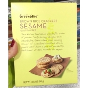 Publix GreenWise Brown Rice Crackers, Sesame: Calories, Nutrition ...