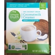 Simple truth Creamer, Coconutmilk, Vanilla: Calories, Nutrition ...