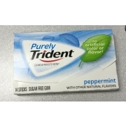 Purely Trident Cleans And Protects Teeth, Pepper Mint: Calories ...