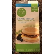 Simple Truth Turkey Sausage, Breakfast Sandwiches: Calories, Nutrition ...