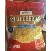 Meijer Mild Cheddar Cheese, Fancy Shredded: Calories, Nutrition ...
