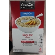 Essential Everyday Steel Cut, Regular Flavor, Instant Oatmeal: Calories ...