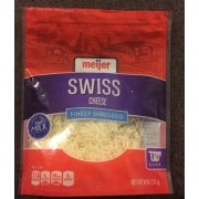 Meijer Swiss Cheese, Finely Shredded: Calories, Nutrition Analysis ...