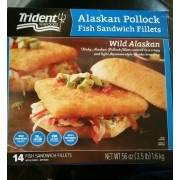 Trident Sea Foods Alaskan Pollock, Fish Sandwich Fillets: Calories ...