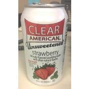 Clear American Sparkling water with other natural flavors, Strawberry ...
