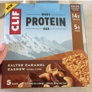 Clif Whey Protein Bar Salted Caramel, Cashew, Natural Flavor: Calories ...