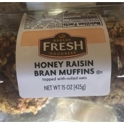 Bakery Fresh Goodness Honey Raisin Bran Muffins: Calories, Nutrition ...