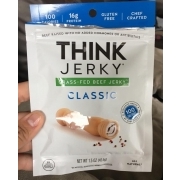 Think Jerky Classic, Grass Fed, Beef Jerky: Calories, Nutrition ...