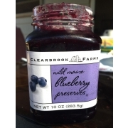Clearbrook Farms Wild Maine, Blueberry Preserves: Calories, Nutrition ...