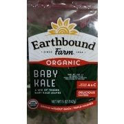 Earthbound Farm Baby Kale: Calories, Nutrition Analysis & More | Fooducate