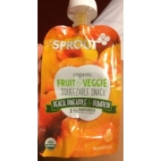 Sprout Fruit & Veggie Squeezable Snack, Peach Pineapple and Pumpkin ...