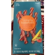 Simply Balanced Twisted Fruit Ropes, Strawberry Mango: Calories ...