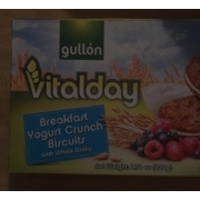 Gullon Vitalday, Breakfast Yogurt Crunch Biscuits: Calories, Nutrition ...