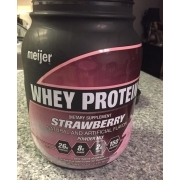 Meijer Whey Protein, Strawberry Flavored, Powder Mix, Dietary ...
