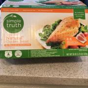 User added: simple truth, Boneless skinless chicken breast 99% fat free ...