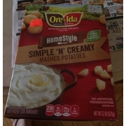 Ore-Ida Mashed Potato, Home Style, Simple And Creamy: Calories ...