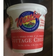 Westby Cottage Cheese, 4% milkfat, Small Curd: Calories, Nutrition ...