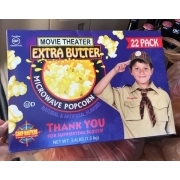 Camp Masters Microwave Popcorn, Extra Butter: Calories, Nutrition ...