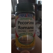 Price Rite Pecorino Romano Grated Cheese: Calories, Nutrition Analysis ...