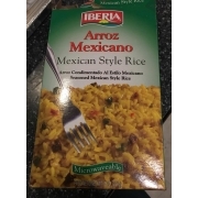 Iberia Rice, Mexican Style, Microwaveable: Calories, Nutrition Analysis ...