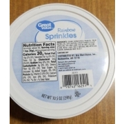 Great Value Sprinkles: Calories, Nutrition Analysis & More | Fooducate