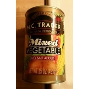M.C.Trader Mixed Vegetables, No Salt Added: Calories, Nutrition ...