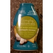 Simply Balanced Liquid Water Enhancer, Pineapple Coconut: Calories ...