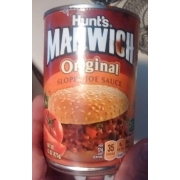 Hunt's Manwich Sloppy Joe Sauce, Original: Calories, Nutrition Analysis ...