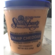 Shullsburg Cold Pack Cheese Spread, Sharp Cheddar: Calories, Nutrition ...