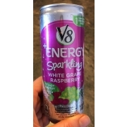 V8 Sparkling Juice Beverage, White Grape Raspberry: Calories, Nutrition ...