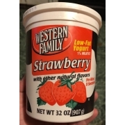 Western Family Low Fat Yogurt, Strawberry: Calories, Nutrition Analysis ...
