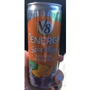 V8 Energy Plus Sparkling Juice Beverage, Orange Pineapple: Calories ...